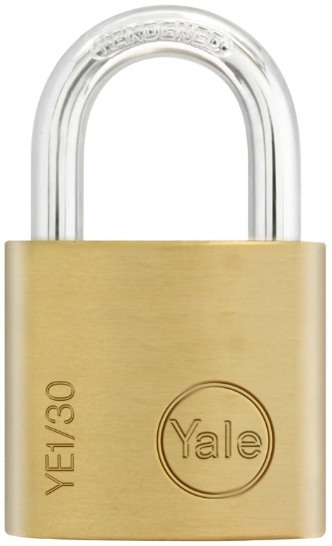 YE1/30 - Yale Essential Series Indoor Brass Extra Long Shackle Padlock ...