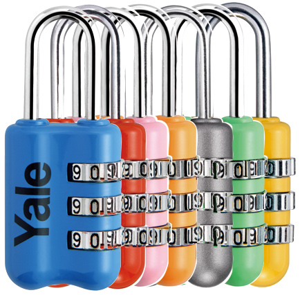 YP2/23/128 - Yale Colored Luggage 3-digit Cominbation Lock23mm | Yale